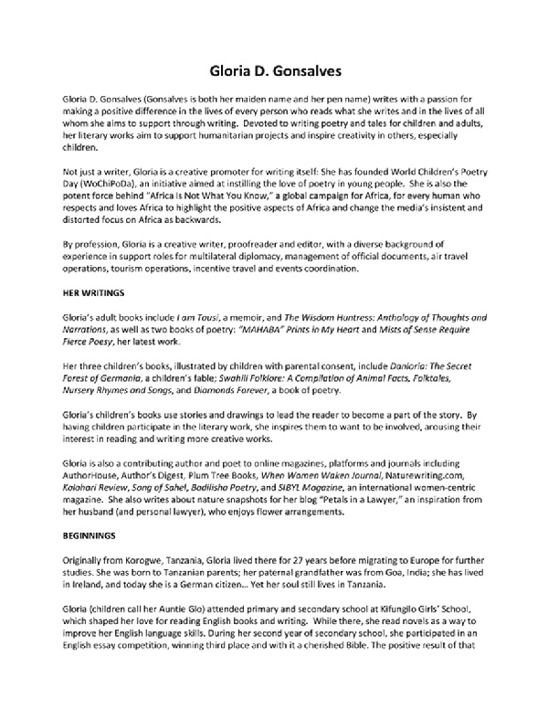 Short Bios Writing Services